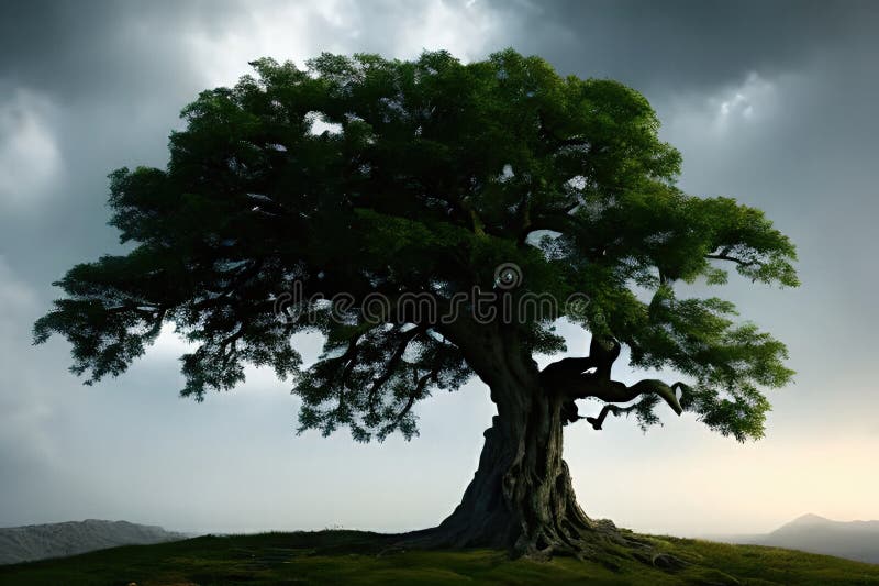 An Ancient Realistic Haunted Tree, Magical and Fantasy Stock ...