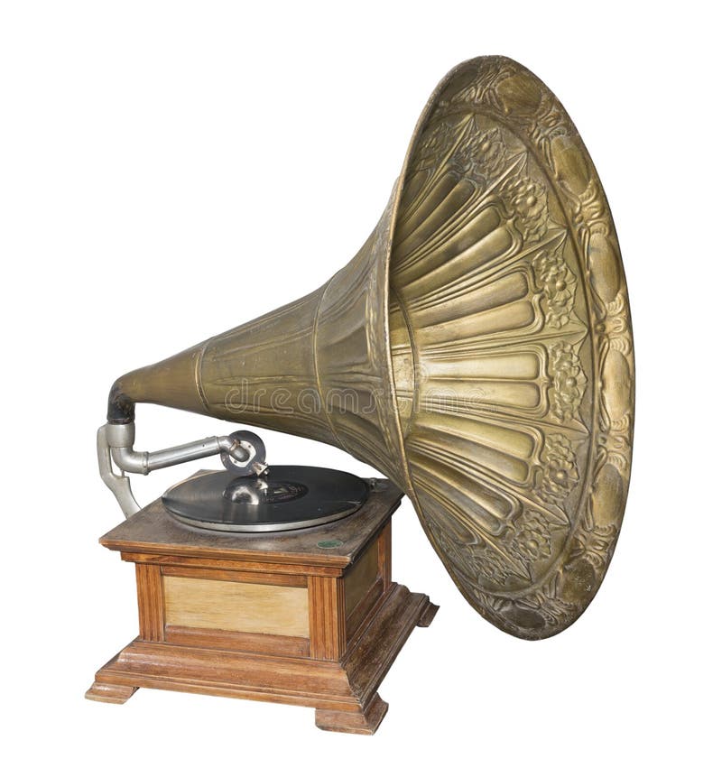 Old gramophone stock photo. Image of noise, wood, music - 773840