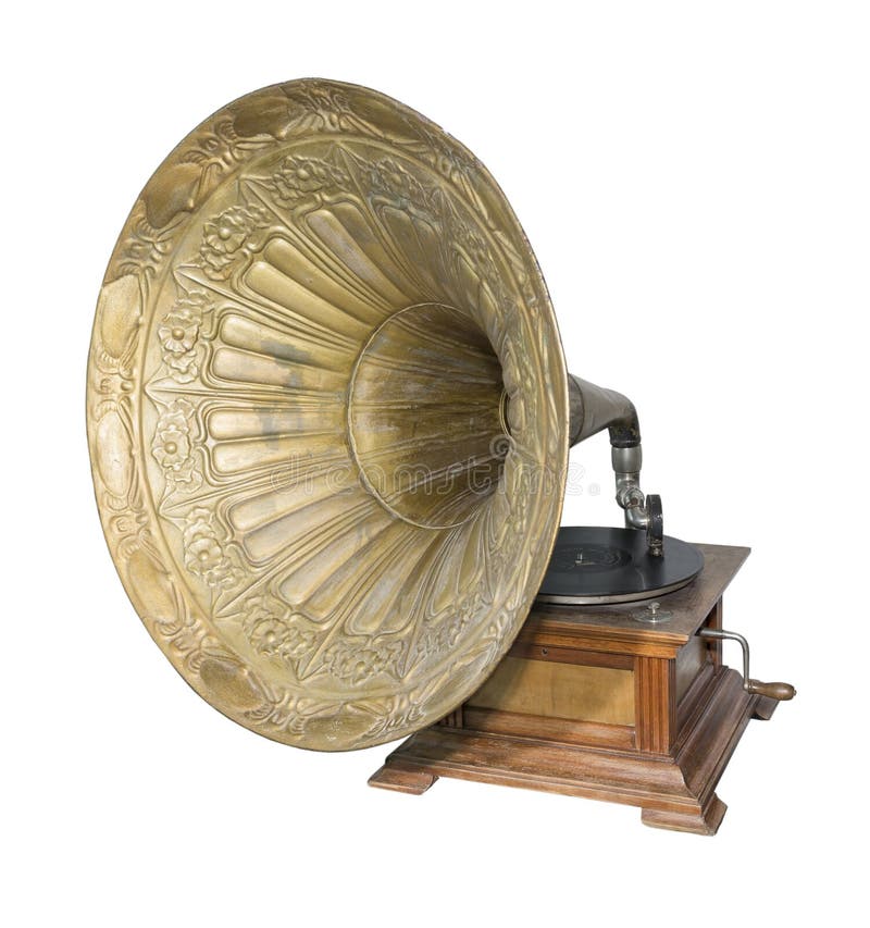 Ancient record player stock image. Image of listening - 28263725