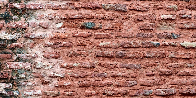 Ancient Red Brick Wall of Old House Exterior, Red Brick Texture on ...