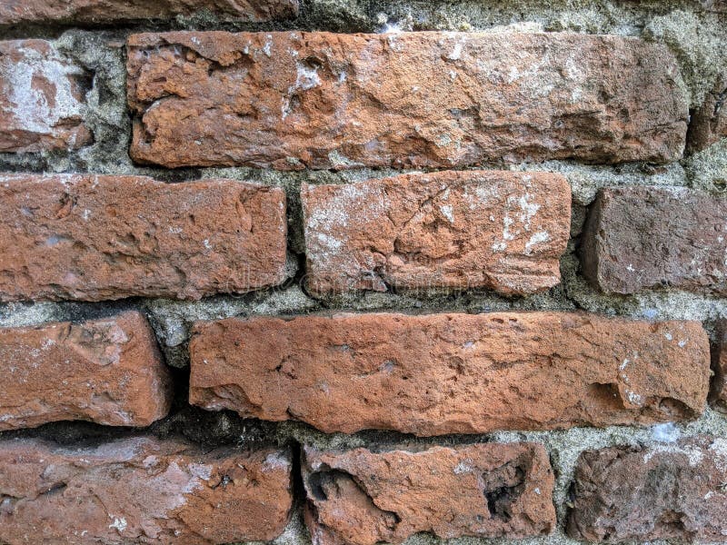 The Ancient Red Brick Walls of an Ancient Building, Which is Starting ...