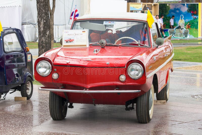 The Ancient Red Car Parked the Show. Editorial Stock Photo - Image of ...