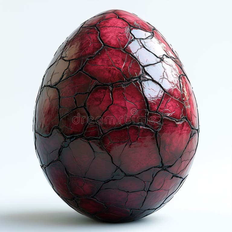Ancient Red Dragon Egg Cracking Stock Illustration - Illustration of detailed, hatching: 378799699