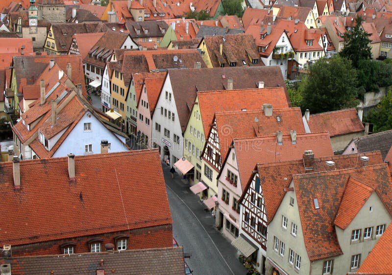 Ancient Red Roofs - Central Germany Stock Photo - Image of historic ...