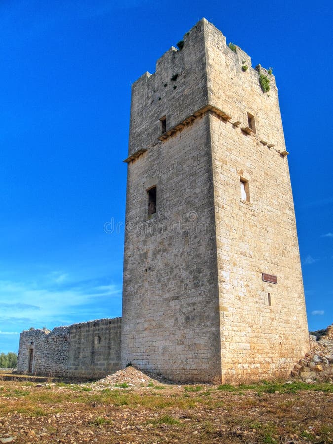 Ancient Red Stones Tower of Giovinazzo. Apulia Stock Photo - Image of ...