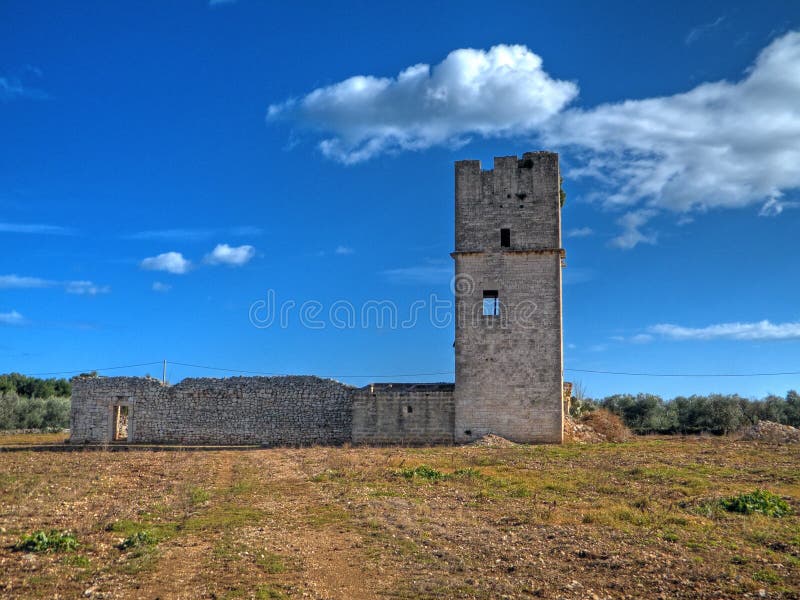 Ancient Red Stones Tower of Giovinazzo. Apulia Stock Photo - Image of ...