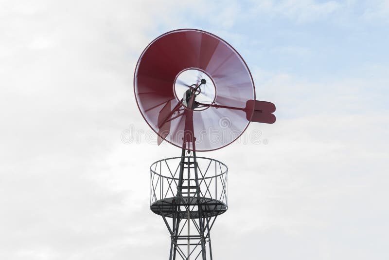 Ancient red windmill stock photo. Image of horizontal - 169840076