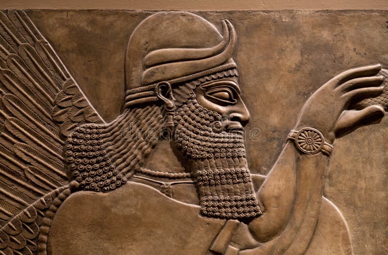 Ancient Assyrian Wall Carving With Cuneiform Stock Photo - Image of ...