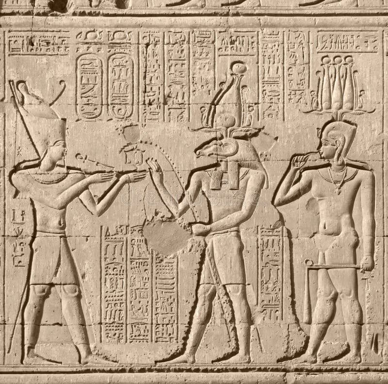 Ancient Relief at Chnum Temple Stock Image - Image of civilization ...