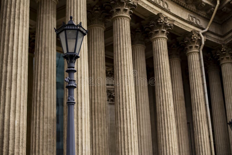 Relief Columns of the Cathedral Stock Photo - Image of columns ...
