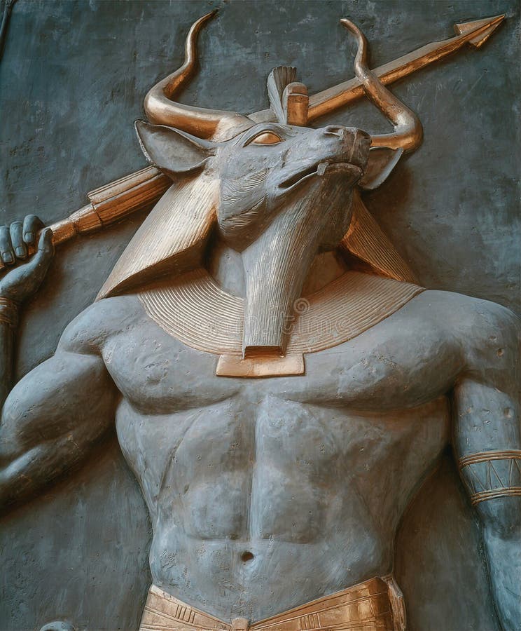 Ancient Relief with Khnum Sheepshead God, One of the Earliest-known ...