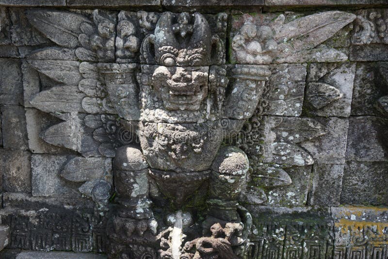 Blitar, East Java, Indonesia - April 25th, 2021 : Ancient Relief on the ...