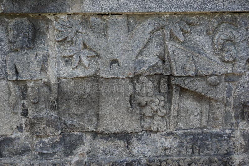 Blitar, East Java, Indonesia - April 25th, 2021 : Ancient Relief on the ...