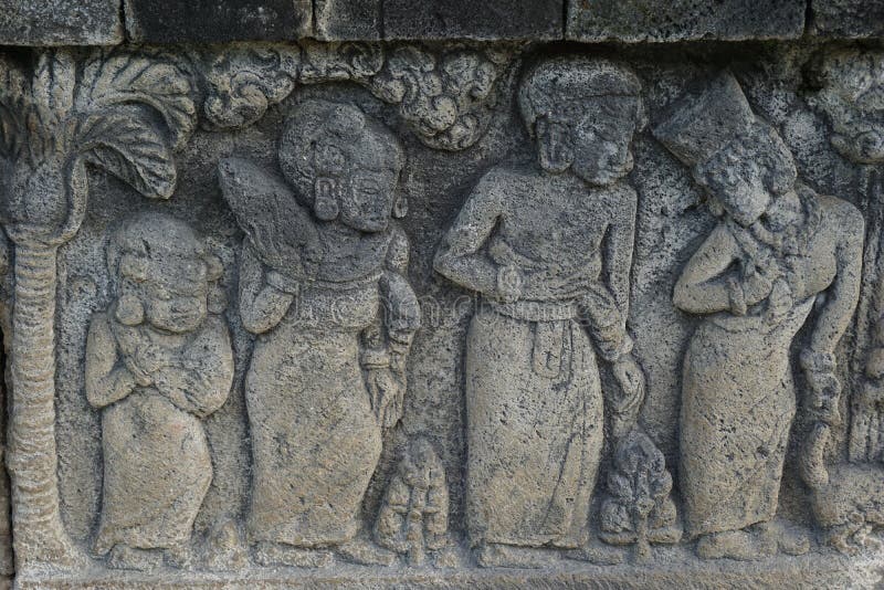 Blitar, East Java, Indonesia - April 25th, 2021 : Ancient Relief on the ...