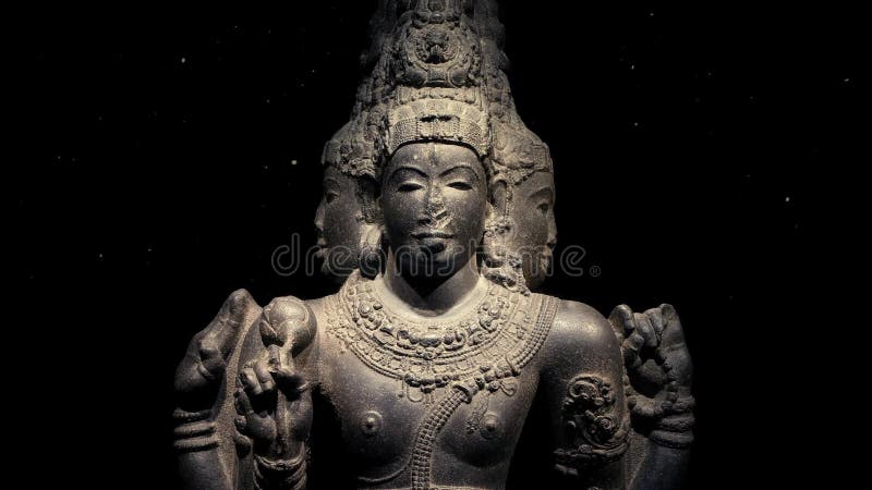 Ancient Religious Statue with Dust Floating Around Stock Footage ...