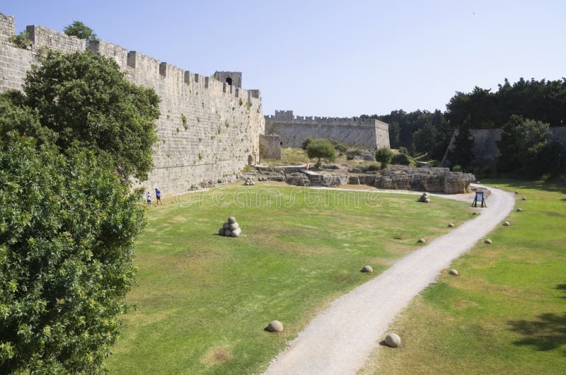 Ancient Rhodes stock photo. Image of balls, protection - 26256556