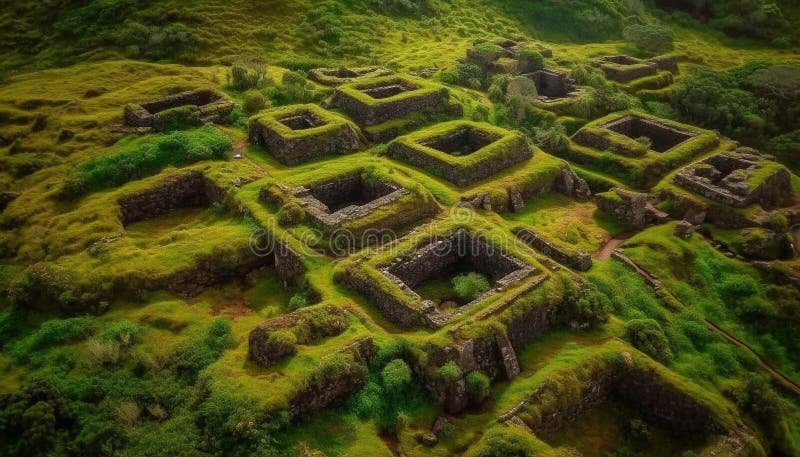 Ancient Rice Paddy Terraces in Bali, Indonesia Generated by AI Stock ...