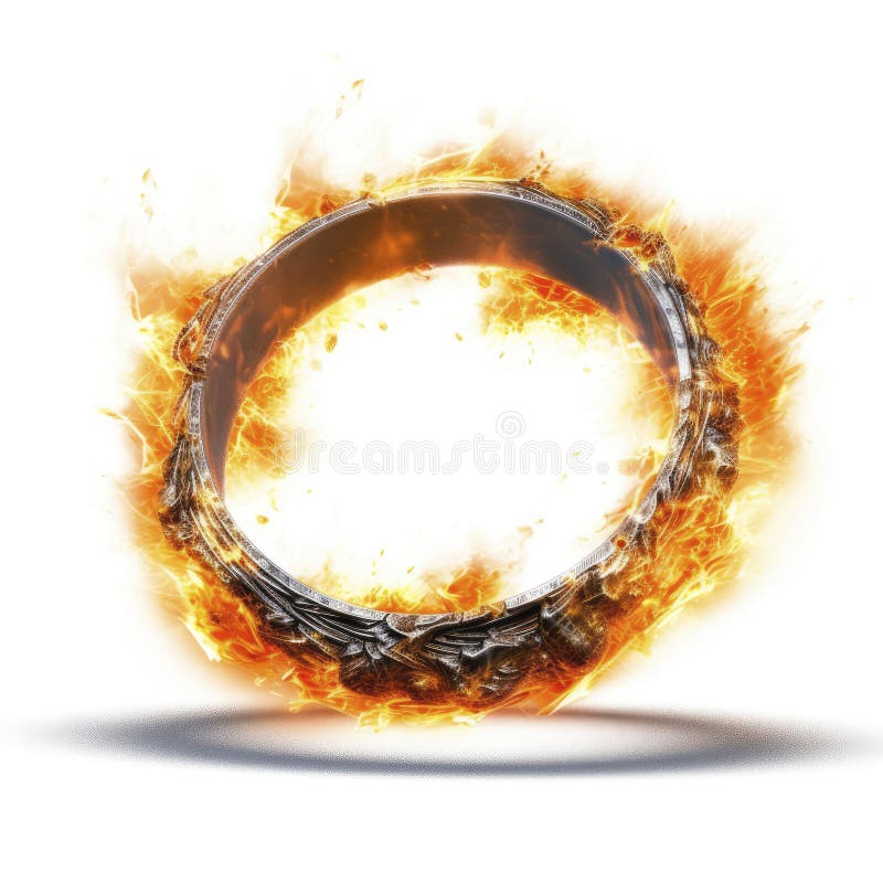 An ancient ring of fire stock illustration. Illustration of fire ...