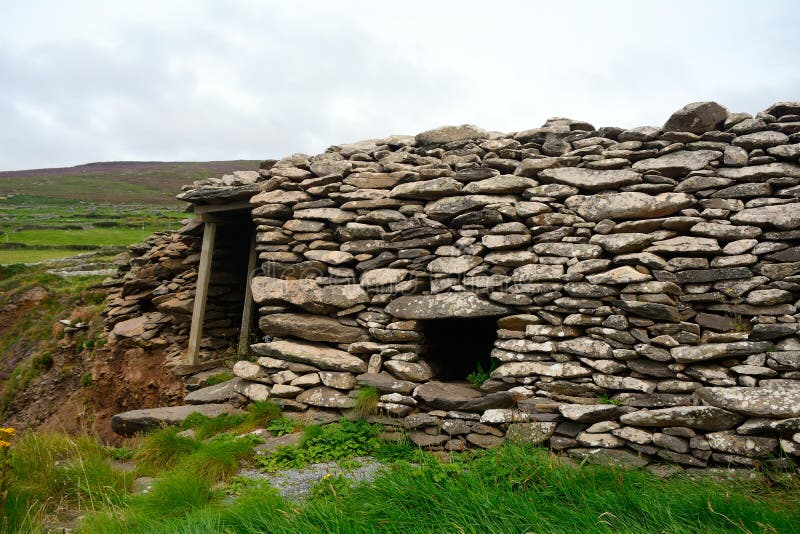 Ancient Ring Fort, Dunbeg, Ireland Stock Image - Image of defense ...