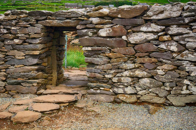 Ancient Ring Fort, Dunbeg, Ireland Stock Image - Image of army ...