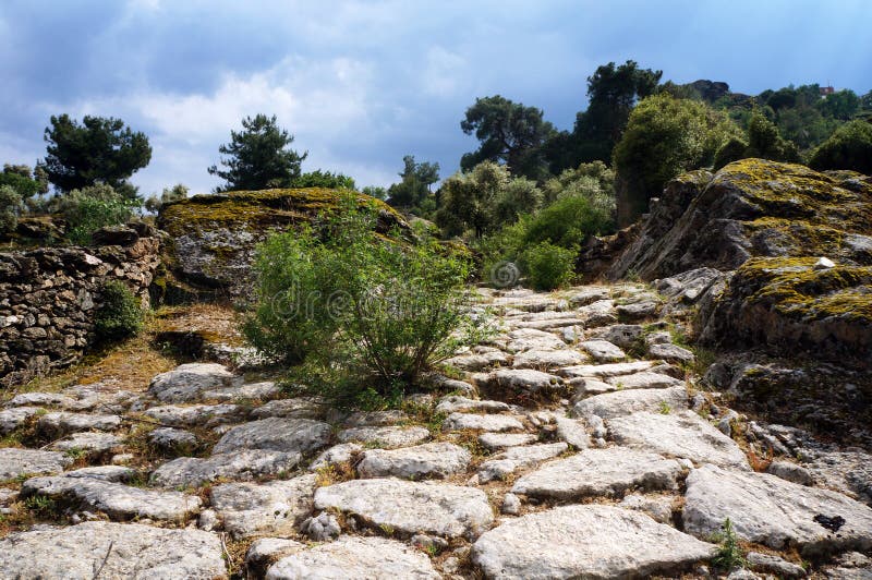 Ancient road stock photo. Image of boulder, clay, geological - 49014094