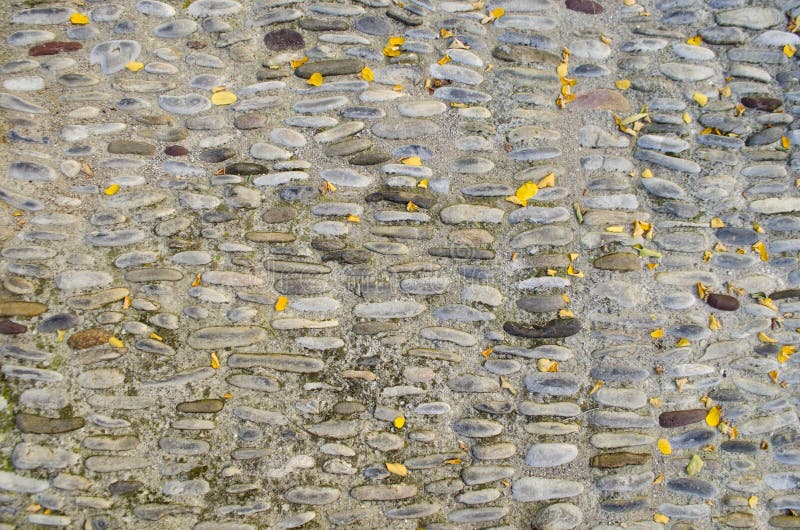 Ancient Road Made of Round Stones Stock Image - Image of material ...