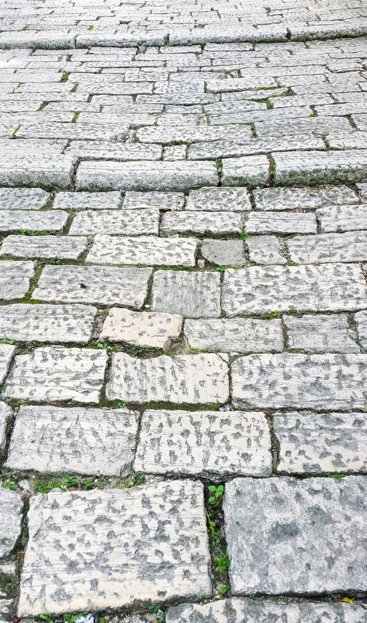 Ancient Road Made of Stone Blocks Stock Image - Image of texture ...