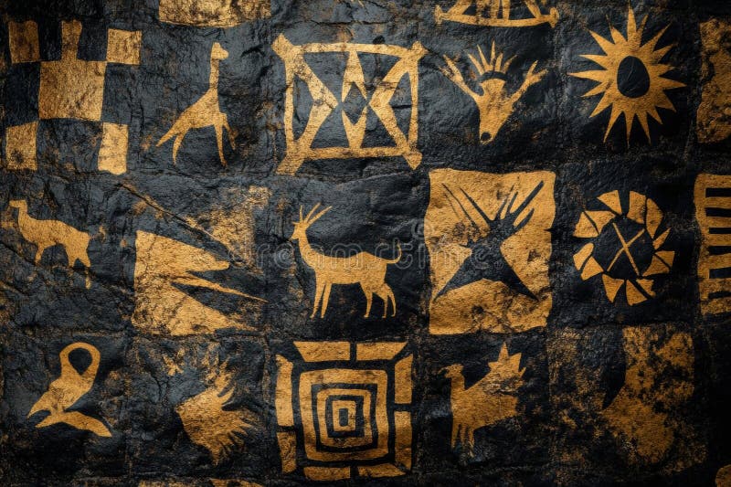 Ancient Rock Art, a Glimpse into Prehistory Stock Image - Image of ...