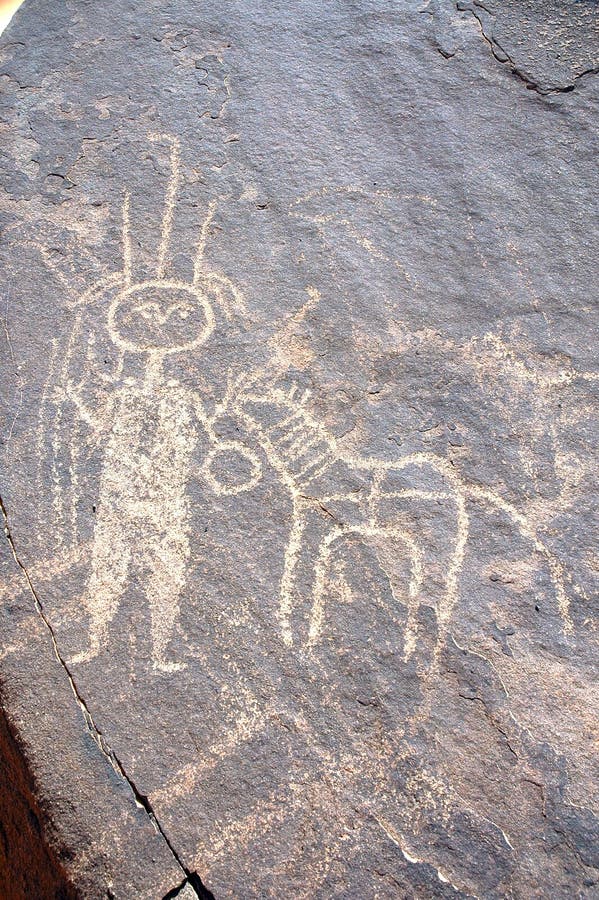 Ancient Rock Art in Niger Depicting a Giraffe Stock Photo - Image of ...