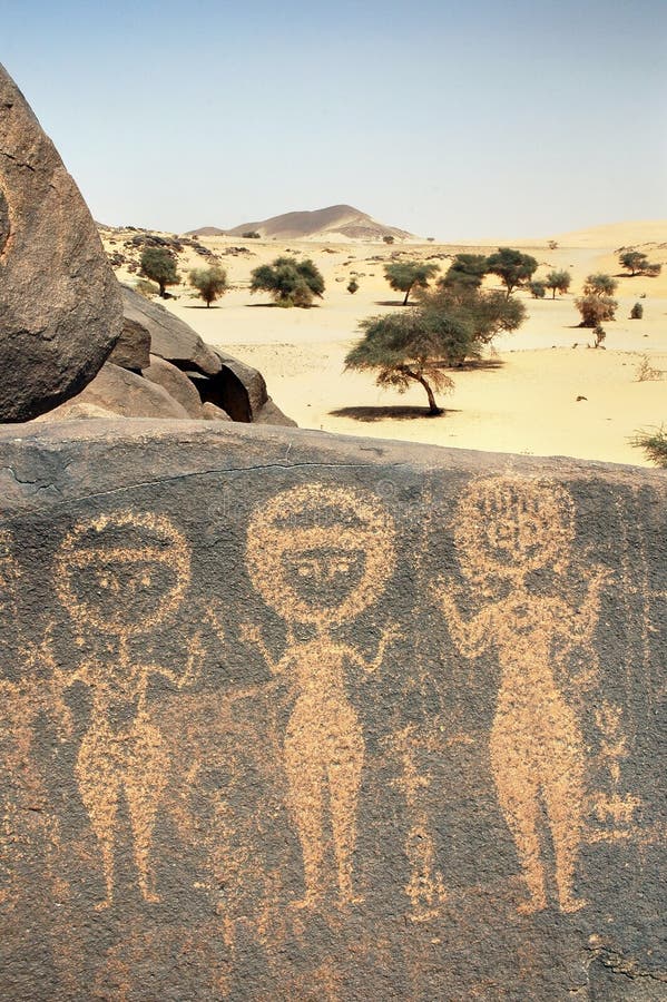 Ancient Rock Art in Niger Depicting a Giraffe Stock Photo - Image of ...