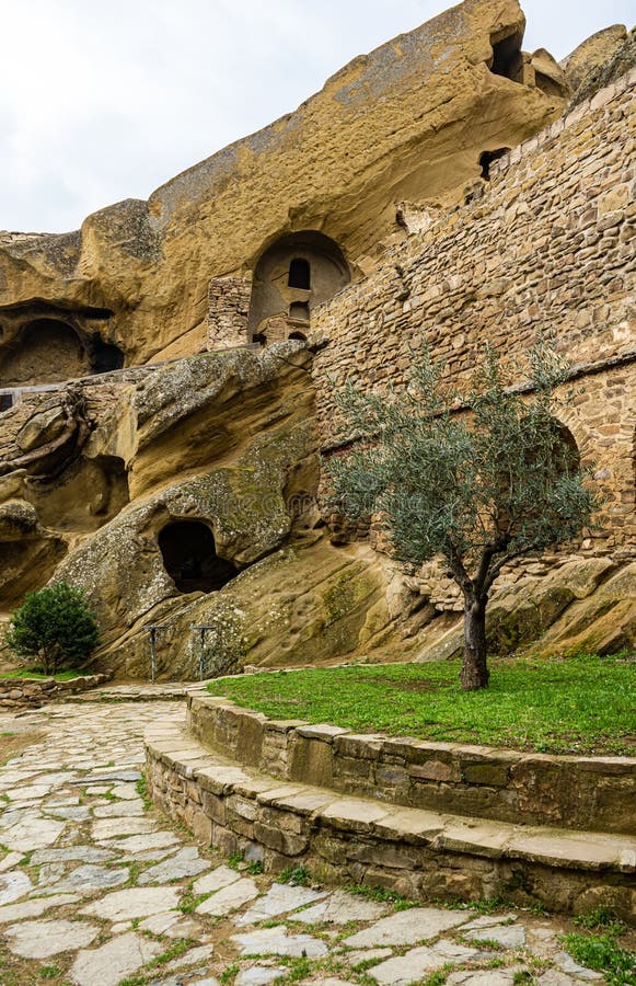 Ancient Rock Monastery David Garedji in Georgia Stock Photo - Image of ...