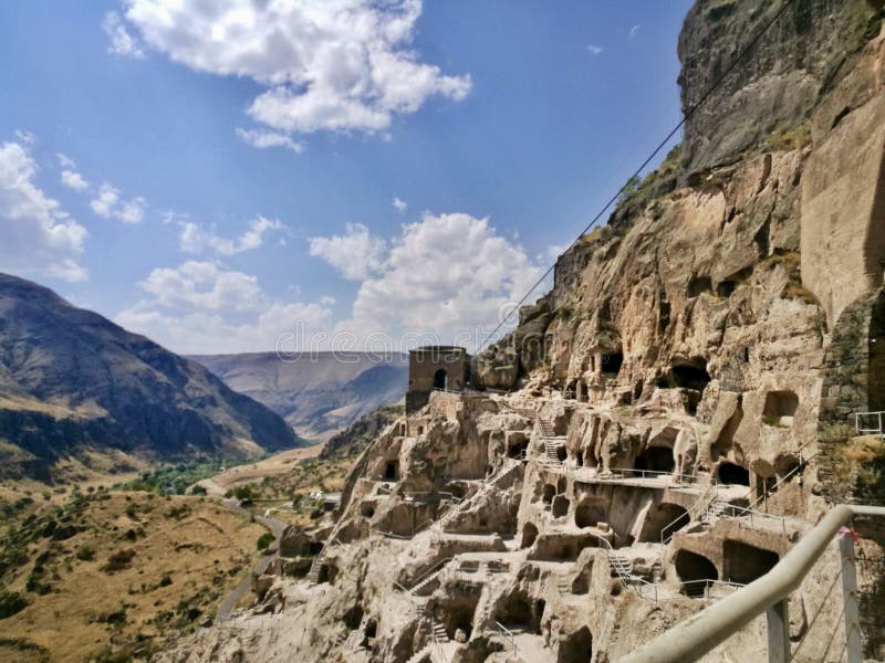 Vardzia Cave Monastery, Georgia Stock Photo - Image of wadi, ridge ...