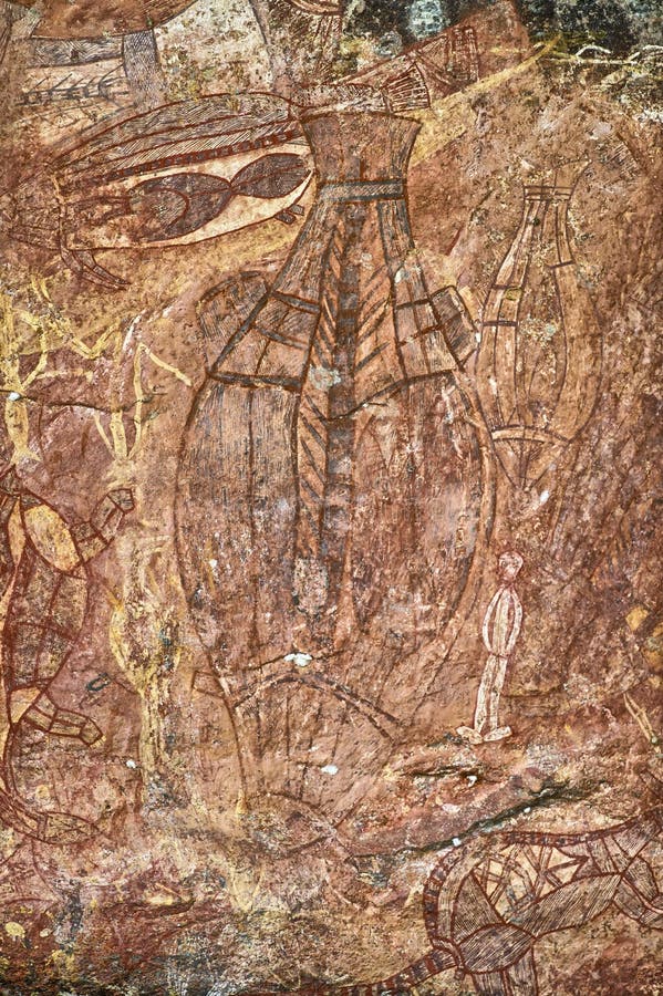 Ancient rock drawing stock image. Image of aboriginal - 75227355