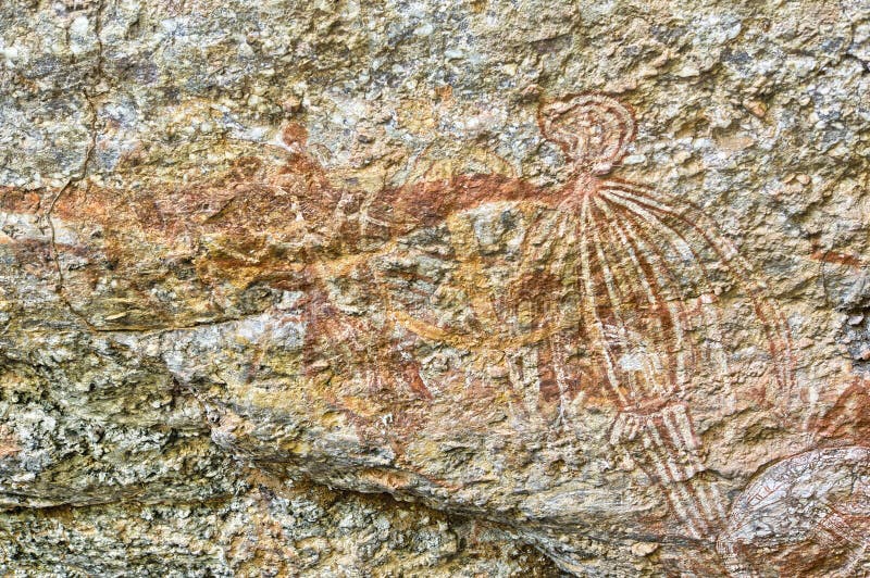 Ancient rock drawing stock photo. Image of australia - 74403652