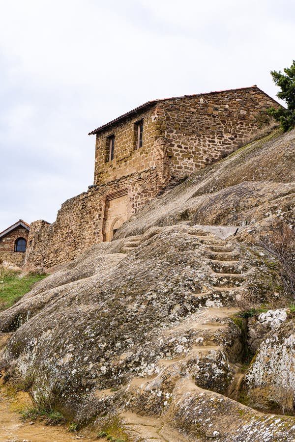 Ancient Rock Monastery David Garedji in Georgia Stock Image - Image of ...