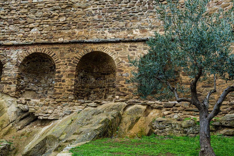 Ancient Rock Monastery David Garedji in Georgia Stock Image - Image of ...