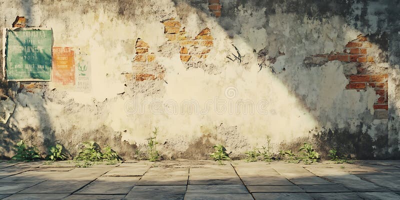 Ancient Rock Wall Texture with Graffiti Stock Illustration ...