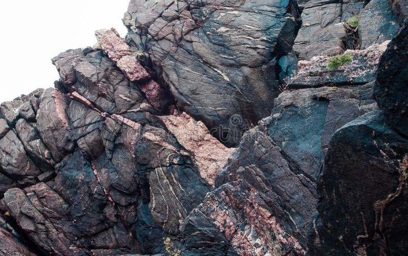 Ancient Rocks in Northern Scotland Stock Photo - Image of intrusion ...