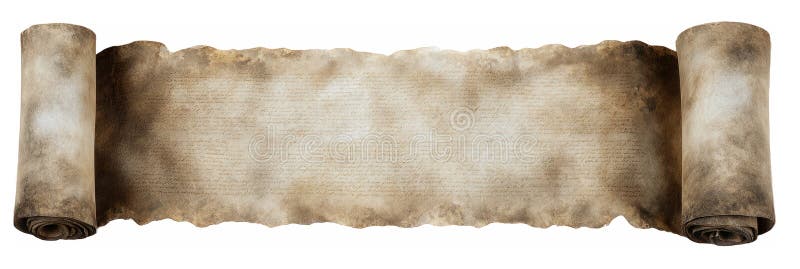 Ancient Rolled Parchment Scrolls with Aged Texture Stock Image - Image ...