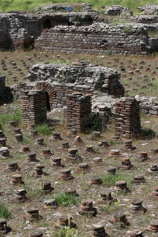 The Ancient Roman Bath Ruins at Ankara in Turkey. Stock Image - Image ...