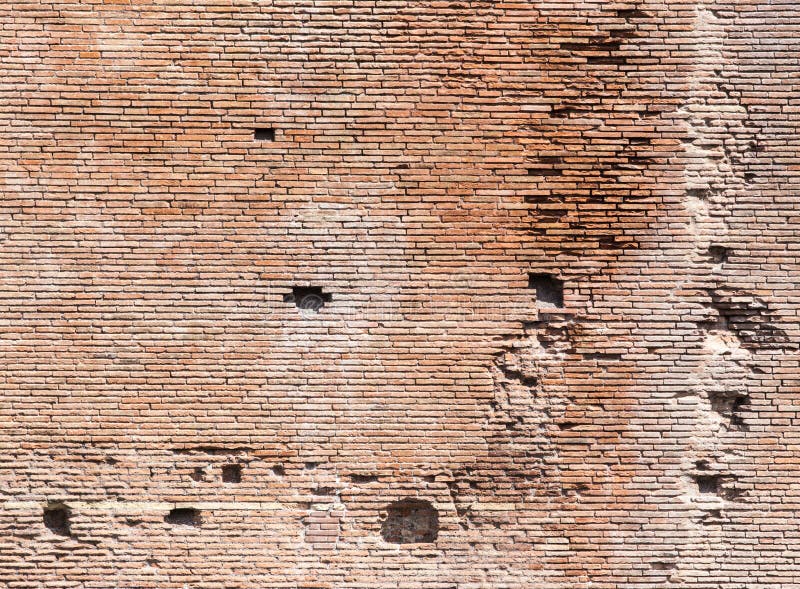 Ancient Roman Brick Wall stock image. Image of terra - 39752743