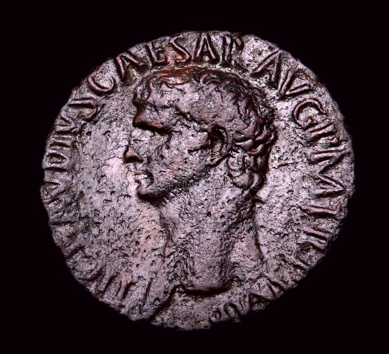 Ancient Roman Bronze Coin Agrippa Royalty Free Stock Photography ...