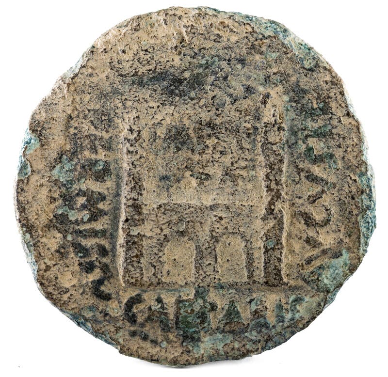Ancient Roman Bronze Coin of Emperor Augustus Stock Photo - Image of ...