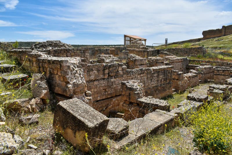 Ancient Roman Building in the Countryside Stock Image - Image of grass ...