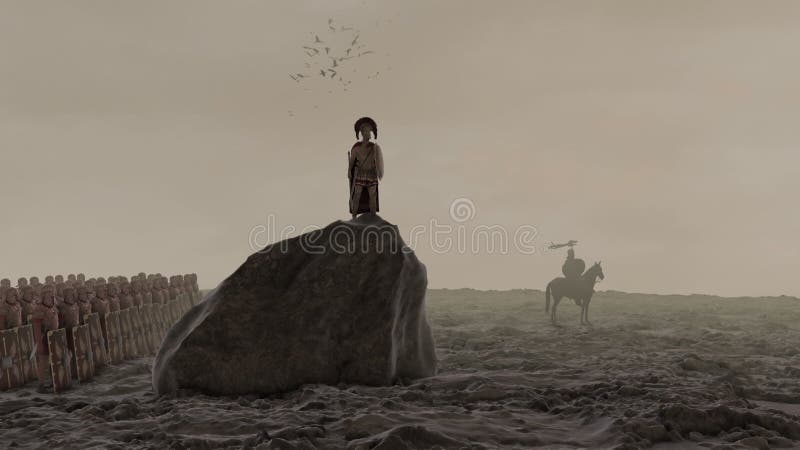 An Ancient Roman Centurion with His Legion Ready for War Stock Footage ...