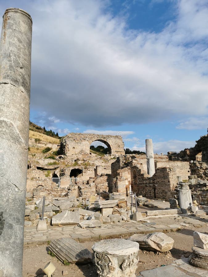 The Ancient Roman City of Ephesus in Turkey. Stock Image - Image of ...