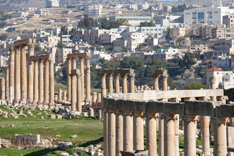 Jordan, Ruins of Ancient Roman City of Jerash Stock Image - Image of ...