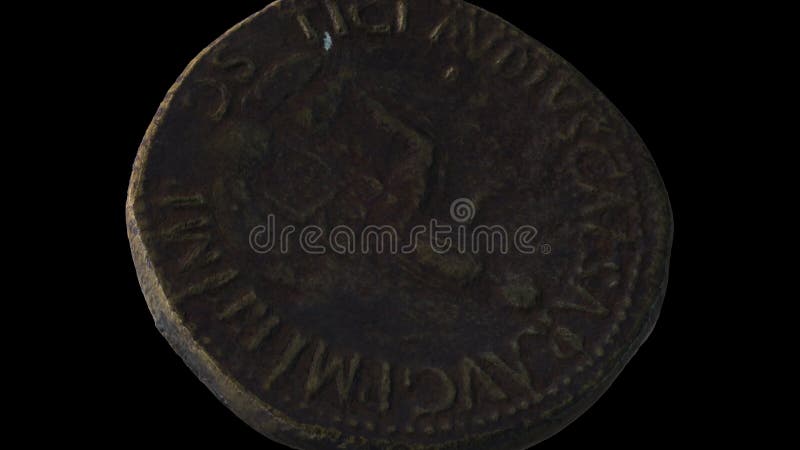 5 Sesterces of Claudius - Zoom Out Stock Footage - Video of rotation ...