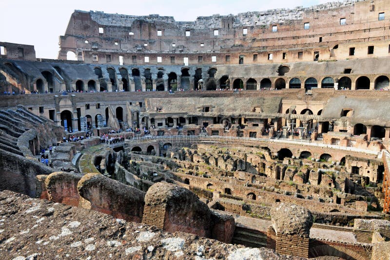 Ancient Roman Colosseum in Rome, Italy Stock Photo - Image of heritage ...