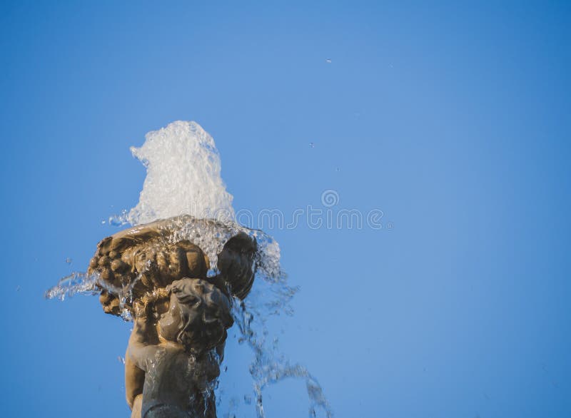 Ancient Roman Column with Stone Statue Amidst Ruins at Thailand Stock ...